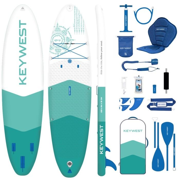 Key West Classic Air 11 x 33 Full Pack Lagoon 2026 Pack Stand Up Pa...
